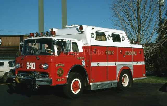 FIRE APPARATUS SLIDE- Paxtang PA Fire Company Ford C Rescue Squad 40 $5 ...