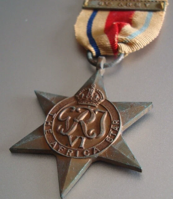 ORIGINAL BRITISH WW2 AFRICA STAR FULL SIZE MEDAL wth 8th ARMY CLASP $37 ...