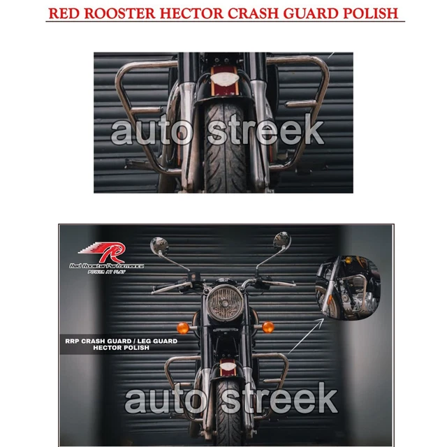 ROYAL ENFIELD REBORN Classic 350cc Red Rooster Crash Guard Hector ...