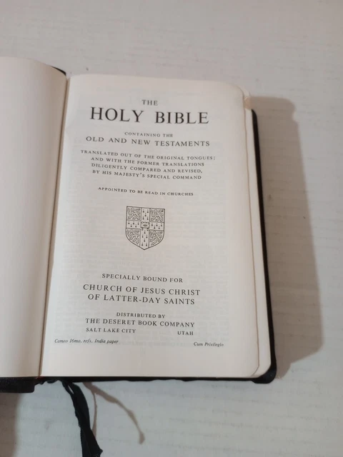 HOLY BIBLE READY References Missionary Edition KJV LDS Mormon Black £14 ...