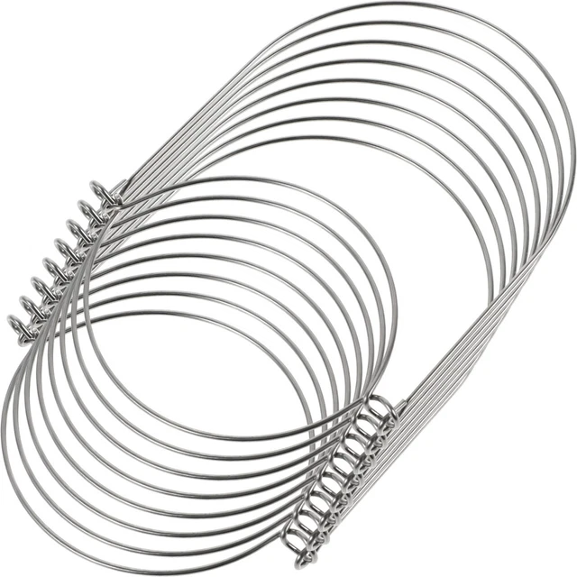 8 STAFFE METALLICHE per bicchieri da incasso maniglie in acciaio inox ...