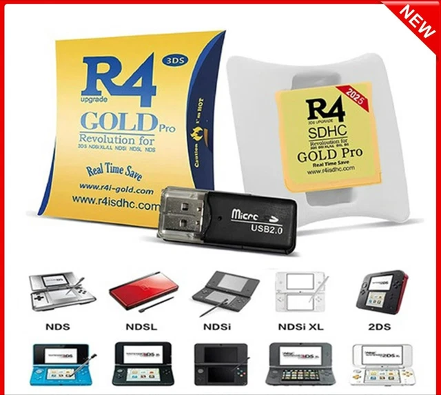 2025 VERSION R4 Gold Pro SDHC R4i Card For DS/3DS/2DS Revolution ...