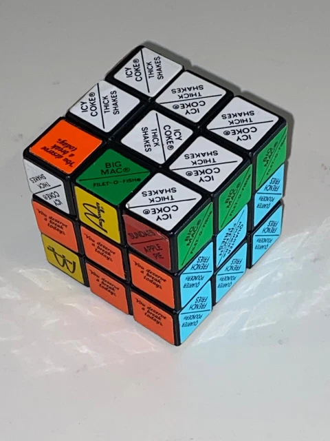 VINTAGE MCDONALD'S HAPPY Meal Toys - Rubik's Cube - Big Mac Icy Coke ...