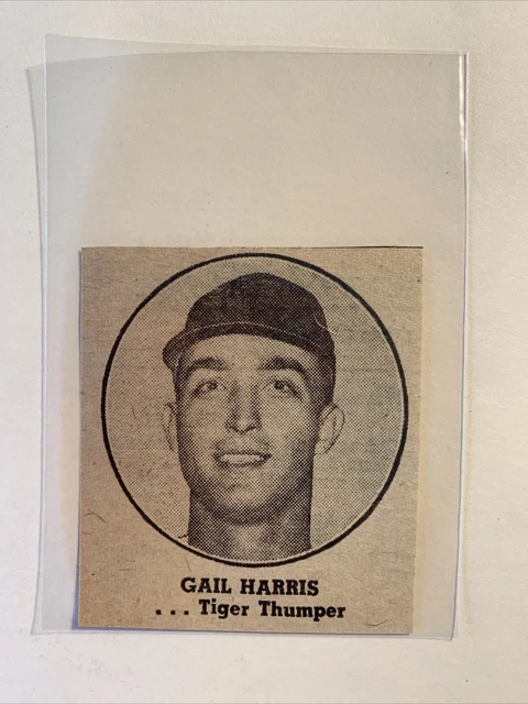 PANNEAU DE BASEBALL Gail Harris Tiger Thumper Detroit Tigers 1959 ...