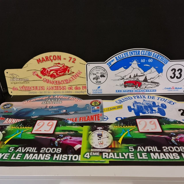 LOT DE 5 plaques en plastiques rallye et divers EUR 10,00 - PicClick FR