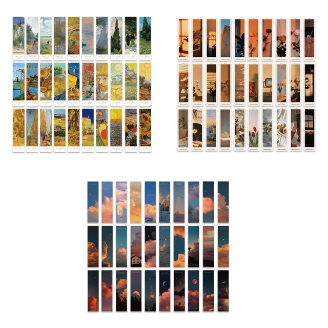30 SHEETS/BOX THEMED Page Marker Book Markers Landscape Bookmarks for ...