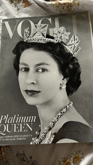 BRITISH VOGUE MAGAZINE UK April 2022 Queen Elizabeth II Cover Platinum ...