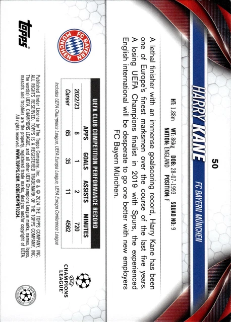 2023-24 TOPPS UCC FC Bayern Monaco Harry Kane #50 EUR 2,29 - PicClick IT