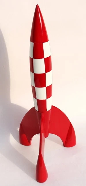 SOLID WOOD MODEL - LA FUSEE - TINTIN. height: 50 cm NEW $294.98 ...