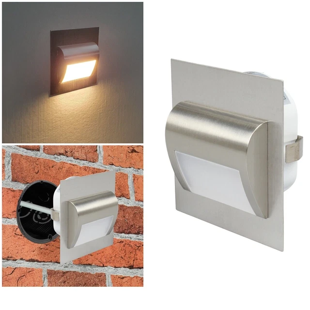 LED WAND-EINBAU-STRAHLER 230V Treppen-Stufen-Licht Leuchte Lampe ...
