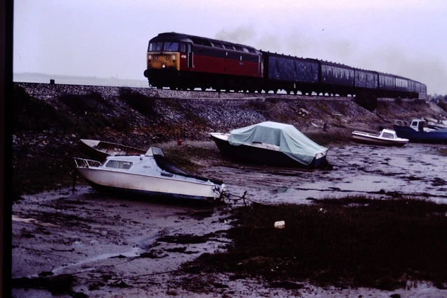 1990 BRITISH RAIL BR Diesel Electric Loco 47501 Railway Slide 1736 £3. ...