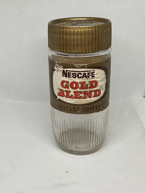 VINTAGE OLD EMPTY Nescafe Gold Blend Instant Coffee Jar £14.99 ...