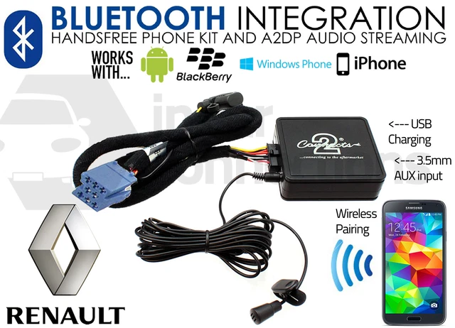 RENAULT MEGANE CLIO Laguna Bluetooth Adaptateur Streaming Kit Appels IPHONE EUR 118,58 - PicClick FR