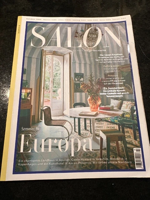 SALON MAGAZINE NR. 13 Été Europe Hospitalité Design Culture EUR 5,95 ...