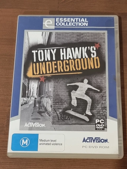 TONY HAWK'S UNDERGROUND PC CD ROM Video Game PAL 2004 RARE OOP EUR 145 ...