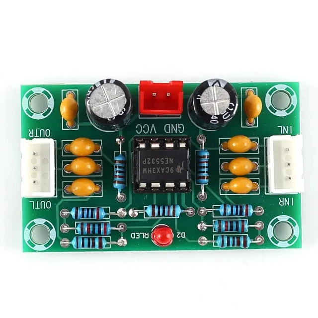 DC12V-30V 24V NE5532 OP-AMP Stereo Audio Preamp Preamplifier Board Dual Channel EUR 9,75 ...