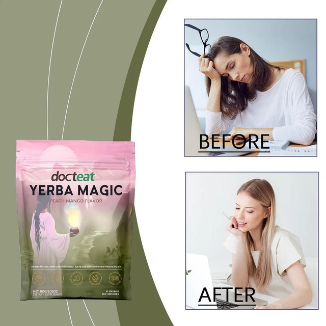 YERBA MAGIC | Yerba Mate Instant Tea Powder | Peach Mango Flavor | 30 ...
