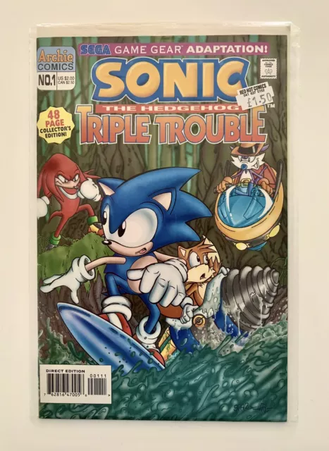 Archie Comic Sonic The Hedgehog Triple Trouble 1 Sega Game Gear