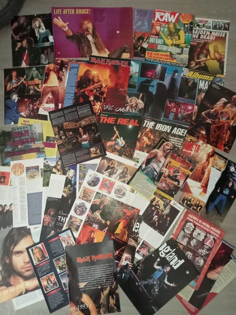 LOT N°2 SPÉCIAL Iron Maiden 60 Pages Clippings Coupure Presse Hard Rock ...
