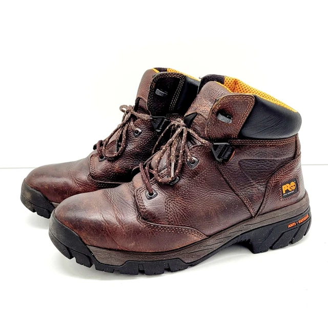 TIMBERLAND PRO SERIES Work Boots sz 10.5 6" Oil & Slip Resistant Soft ...