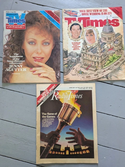VINTAGE RADIO TIMES & TV Times magazines X 3 1981 1984 Jenny Agutter ...