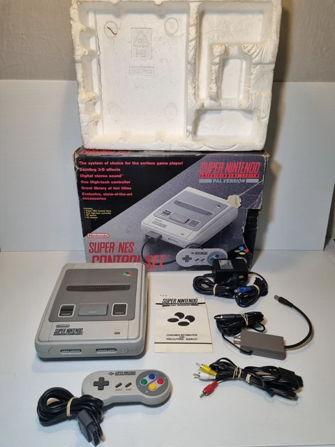 SUPER NINTENDO ENTERTAINMENT System Console SNES Boxed - PAL Version ...
