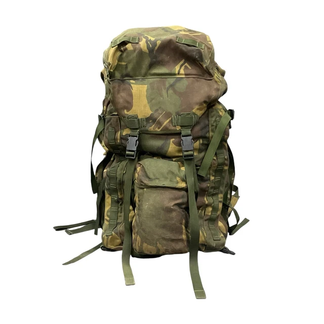 ORIGINAL BRITISH ARMY Bergen DPM Camo Rucksack Short Back 100L Tabbing ...