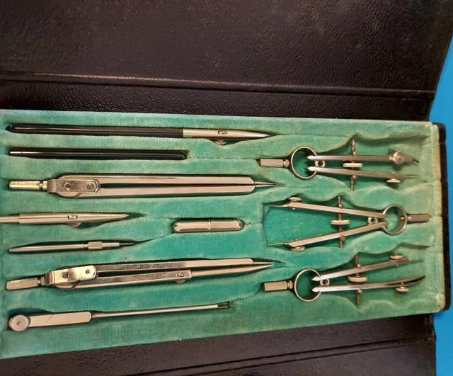VINTAGE DIETZGEN DRAFTING Set Drawing Instruments Compass Dividers £78. ...
