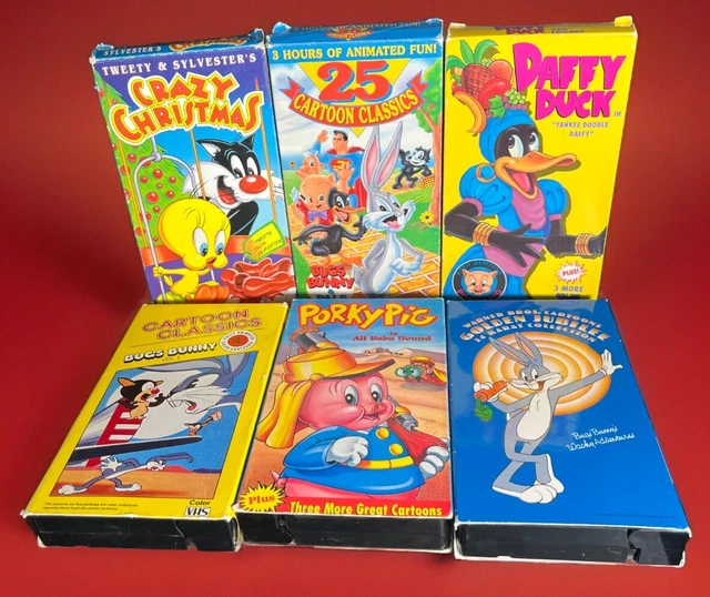VINTAGE RETRO CARTOON VHS Lot - Bugs Bunny, Daffy Duck, Tweety ...