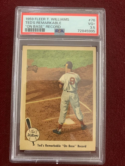 RED WILLIAMS 1959 Fleer Ted's Remarkable On Base Record PSA 3,5 vg ...