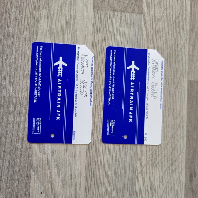 CARTE METROCARD AIRTRAIN avec 8 trajets utilisables EUR 20,00 - PicClick FR