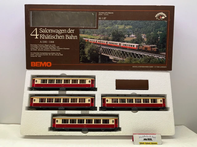 BEMO 3272/S H0M Personenwagenset 4 Salonwagen der RhB EUR 169,90 - PicClick DE