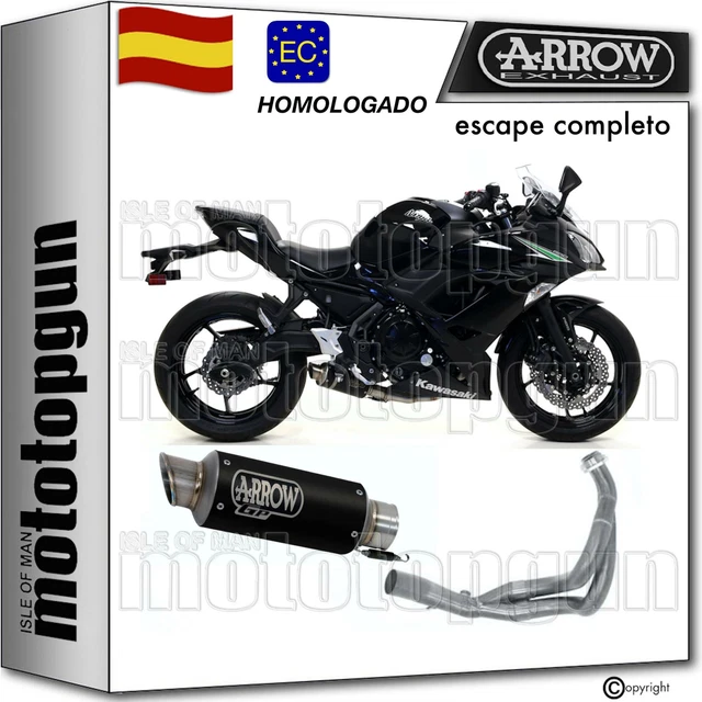ARROW ESCAPE COMPLETO Cat Race Gp2 Nichrom Negro Kawasaki Ninja 650 ...