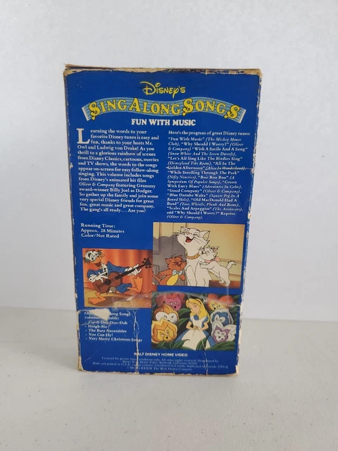 DISNEYS SING ALONG Songs Fun With Music VHS 1993 EUR 5,42 - PicClick FR