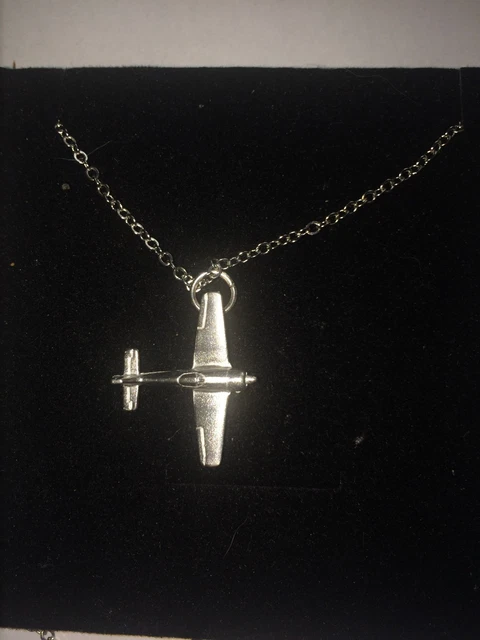 FOCKE-WULF FW 190 C57 Aircraft Emblem Silver Platinum Plated Necklace ...