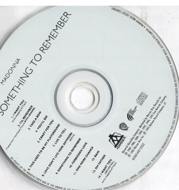 MADONNA - SOMETHING To Remember CD Only EUR 4,36 - PicClick FR