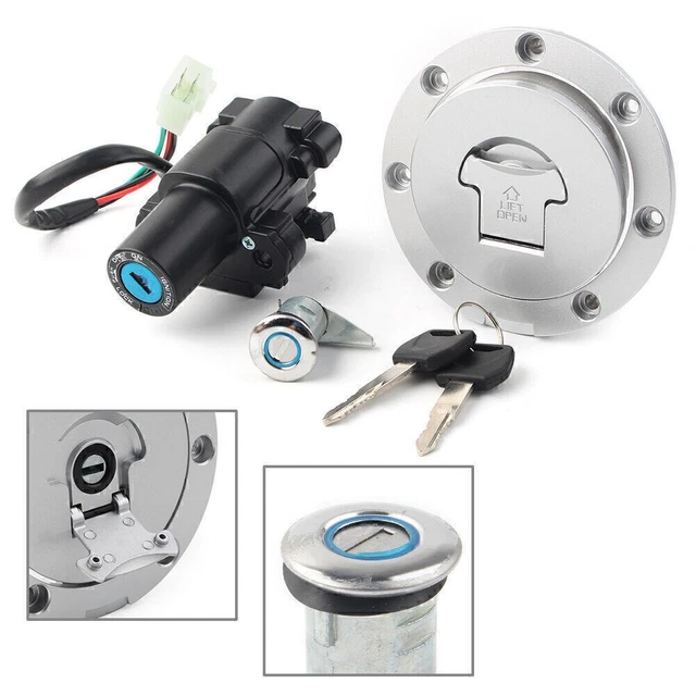 FOR HONDA CB500 CB600F Ignition Switch Fuel Gas Cap Cover Seat Lock Key ...