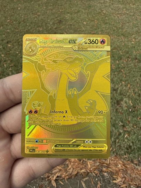 MEGA CHARIZARD EX 130/094 Gold - Phantasmal Flames - NM+ EN SHIPS ASAP ...