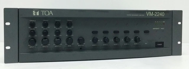 TOA VM-2240 SYSTEM Management Amplifier £329.33 - PicClick UK