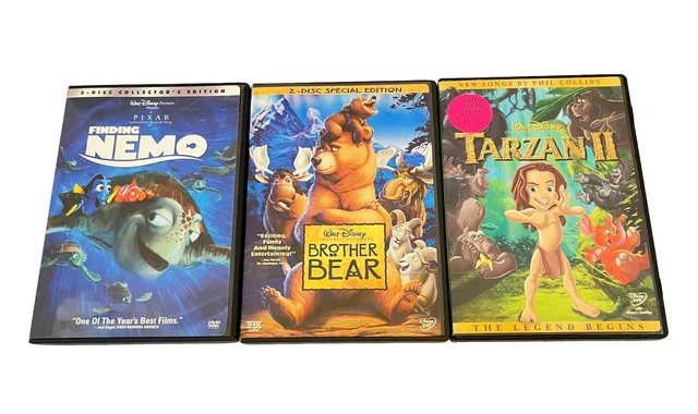 LOT 3 WALT Disney Pixar DVDS Animated Movies Finding Nemo, Brother Bear ...