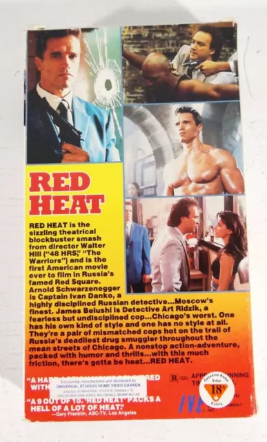 RED HEAT VHS Arnold Schwarzenegger James Belushi Cat# 66057 IVE Carolco ...