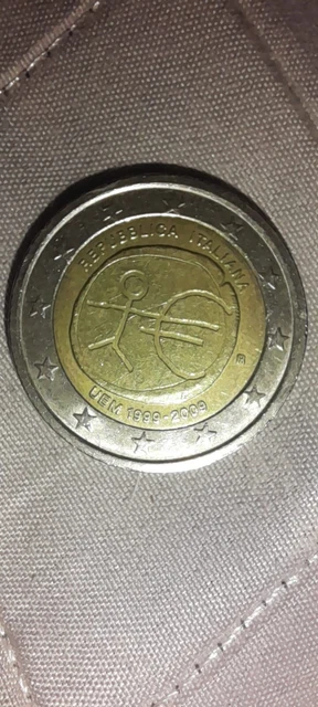 RARA MONETA DA 2 Euro commemorativa con omino stilizzato (Italia 1999 ...