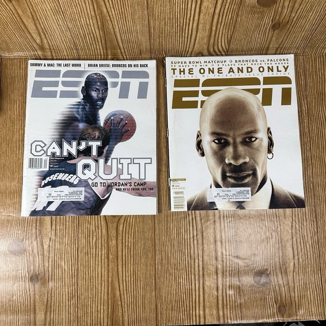 VINTAGE ESPN MAGAZINE Michael Jordan MJ TRIBUTE ISSUE 2-8-99 Lot Of 2 £ ...