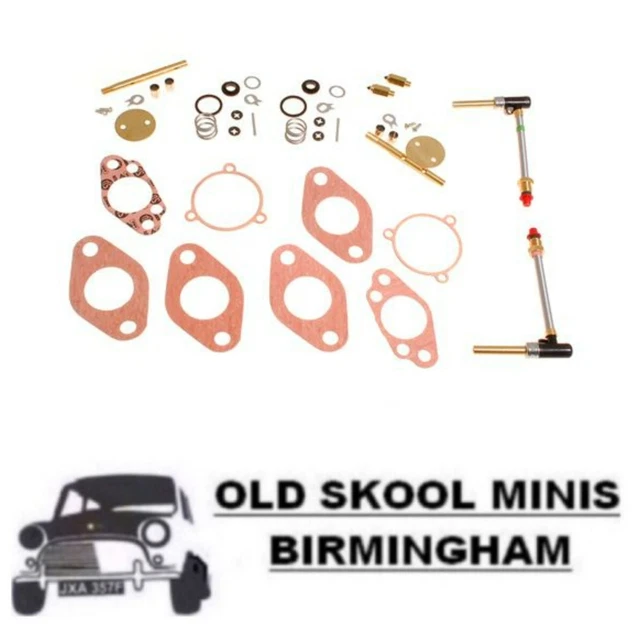 CLASSIC MINI FULL Hs2 Twin Carburettor Rebuild Kit Crk101 1 1/4″ Su ...