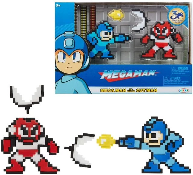 MEGAMAN MEGAMAN CLASSIC 8-Bit Figure Mega Man vs Cut Man Toy Robot ...