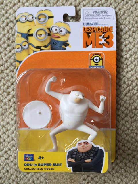 NEW! DESPICABLE ME 3 DRU in white SUPER SUIT 3" toy collectible figure ...