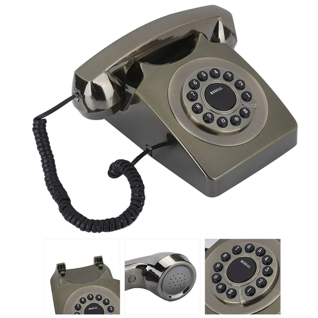 BRONZE EUROPEAN HOME Vintag Telephone High Definition Call Large Clear ...