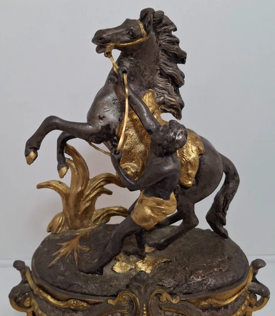 CAMUS ANTIQUE FRENCH Gilt Bronze Mantel Clock With Horse For Repair £ ...
