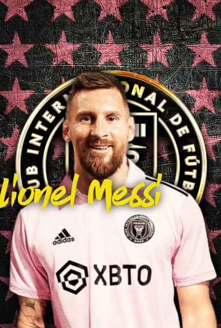 LIONEL MESSI INTER Miami 2023 12x8 £2.75 - PicClick UK