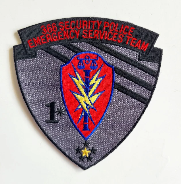 USAF 366TH SECURITY Police Squadron EST patch - blue center - SPS Air ...